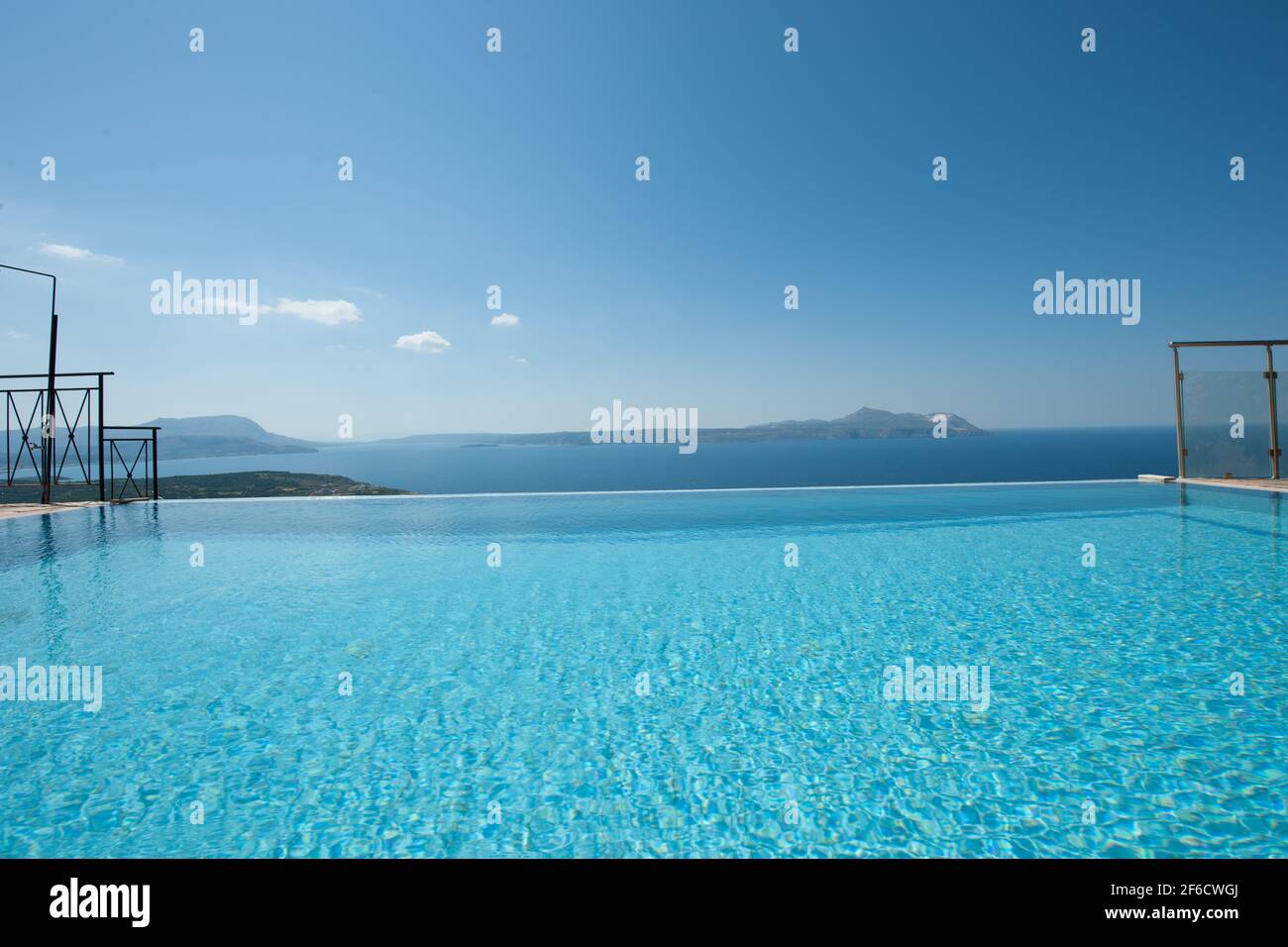 Luxury home with infinity pool on the ocean for a dream vacation Stock ...