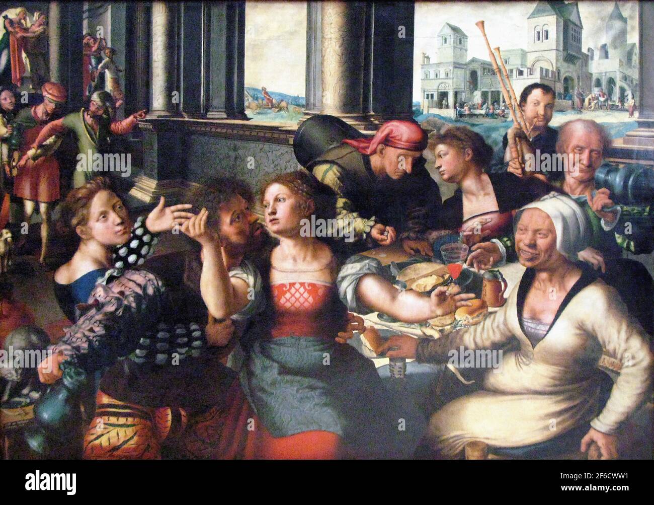 Jan Sanders van Hemessen - Prodigal Son 1536 Stock Photo - Alamy