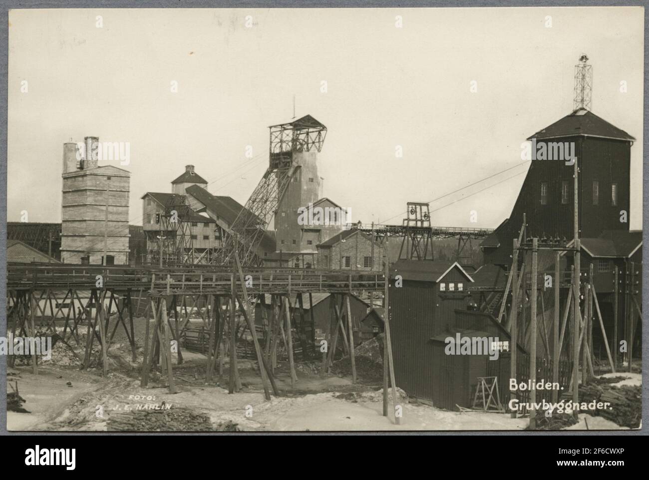Mining buildings in Boliden Stock Photo - Alamy