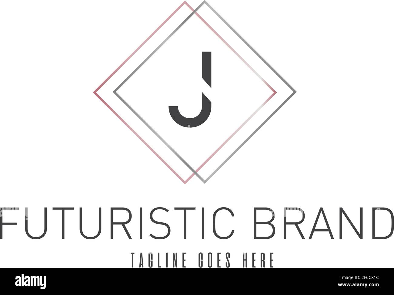 Modern Elegant Silver Rose Gold Geometric Letter J Logo Simple modern-elegant-silver-rose-gold-geometric-letter-j-logo-simple