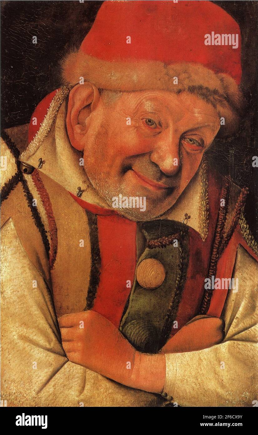 Jean Fouquet - Portrait Ferrar Court Jester Gonella C 1442 Stock Photo ...