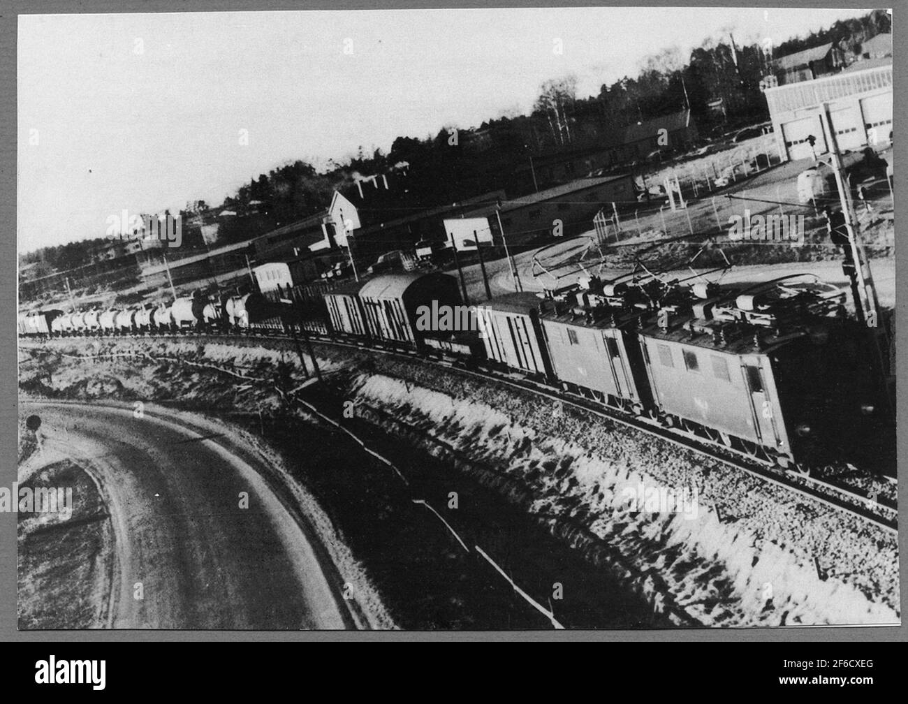 Nordmark-Klarälvens railways, NKLJ Ellok with freight trains on the ...