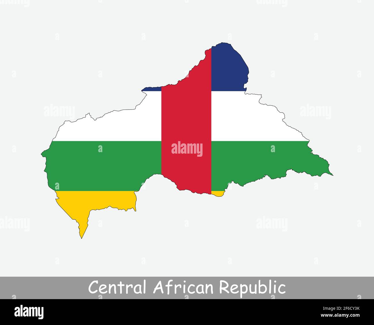 Central African Republic Map Flag Map Of Central African Republic With