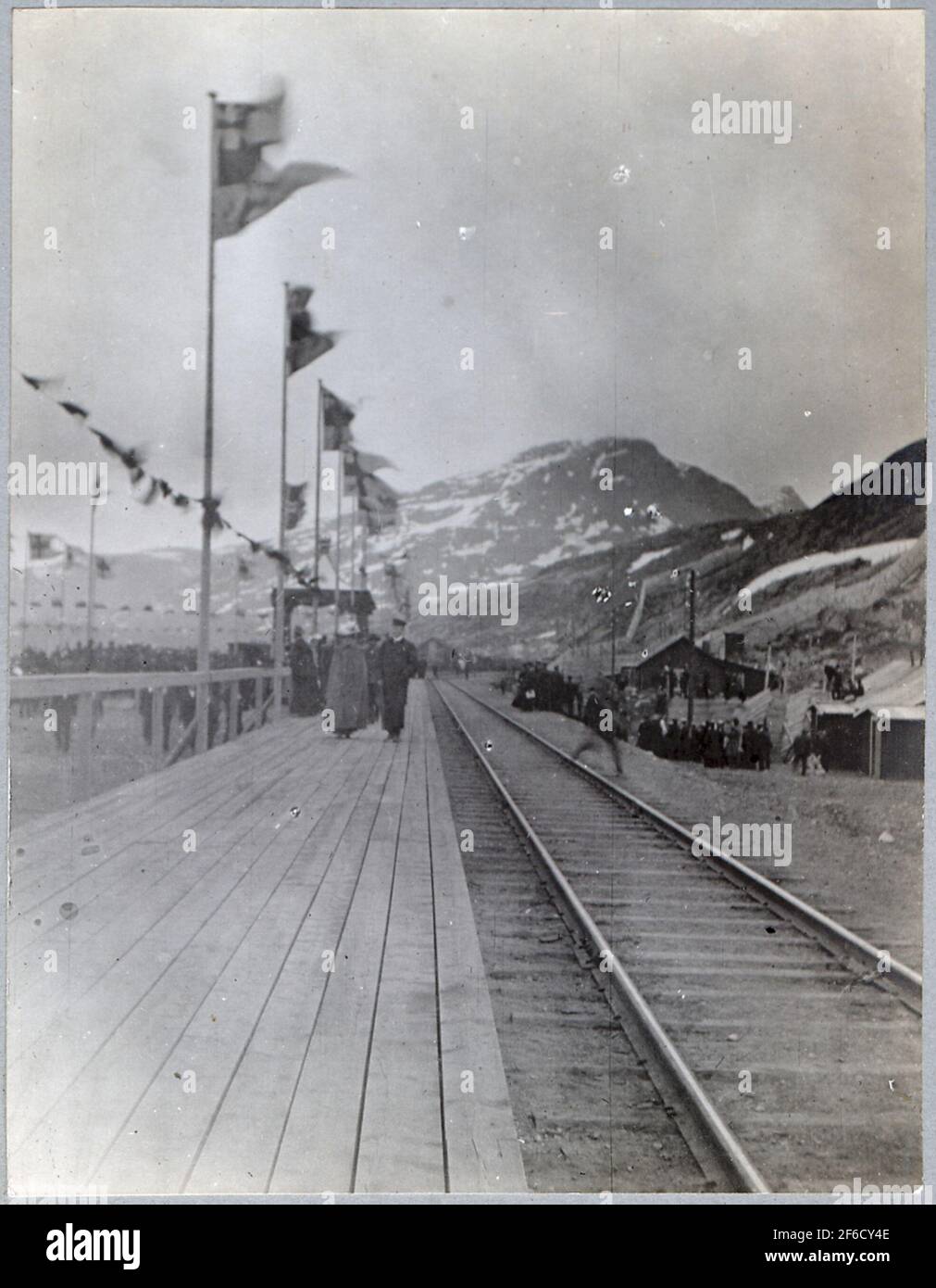 Inauguration of the railway at the national border Stock Photo - Alamy