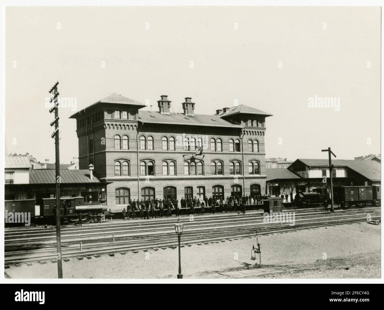 Stockholm Norra Station in 1890 at the northern Bantorget Stock Photo ...