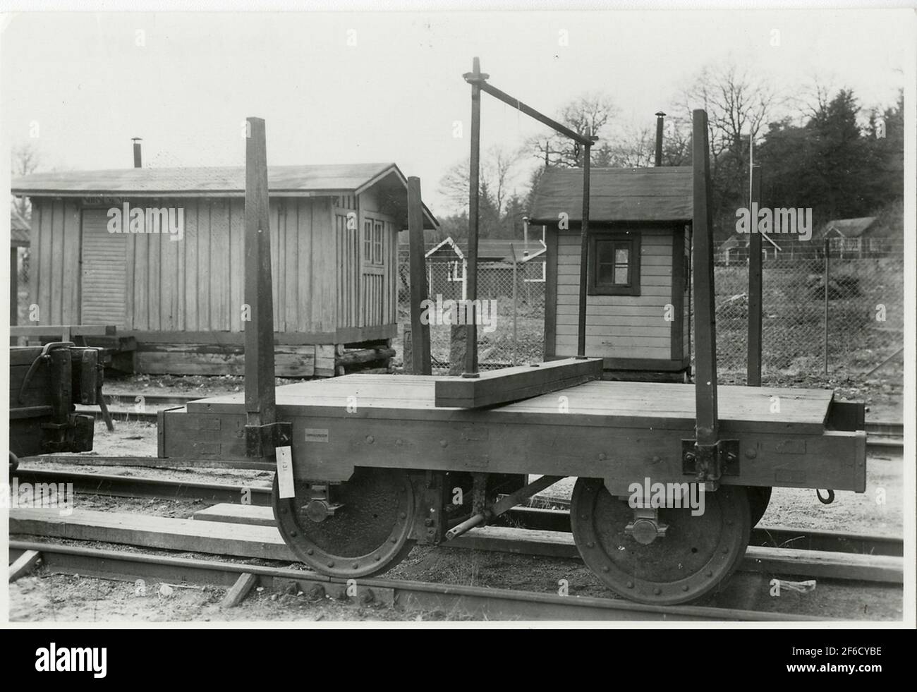 Reconstruction of an open freight cart that Frykstad's railway used from about 1850 Stock Photo ...