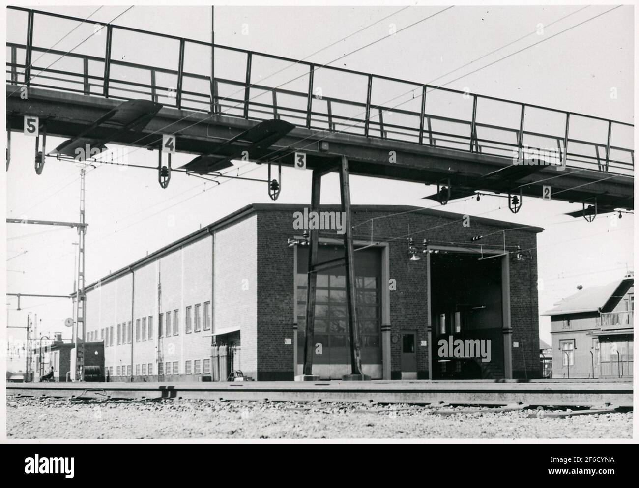 Maintenance hall at Sävenäs Stock Photo - Alamy