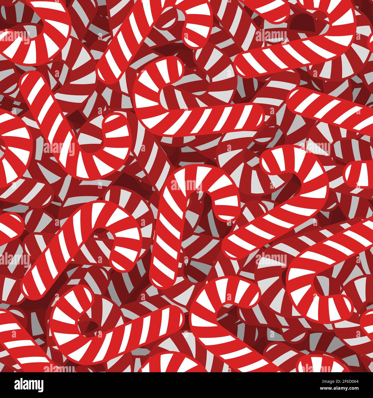 Vector seamless pattern from candy canes. Design for Christmas ...