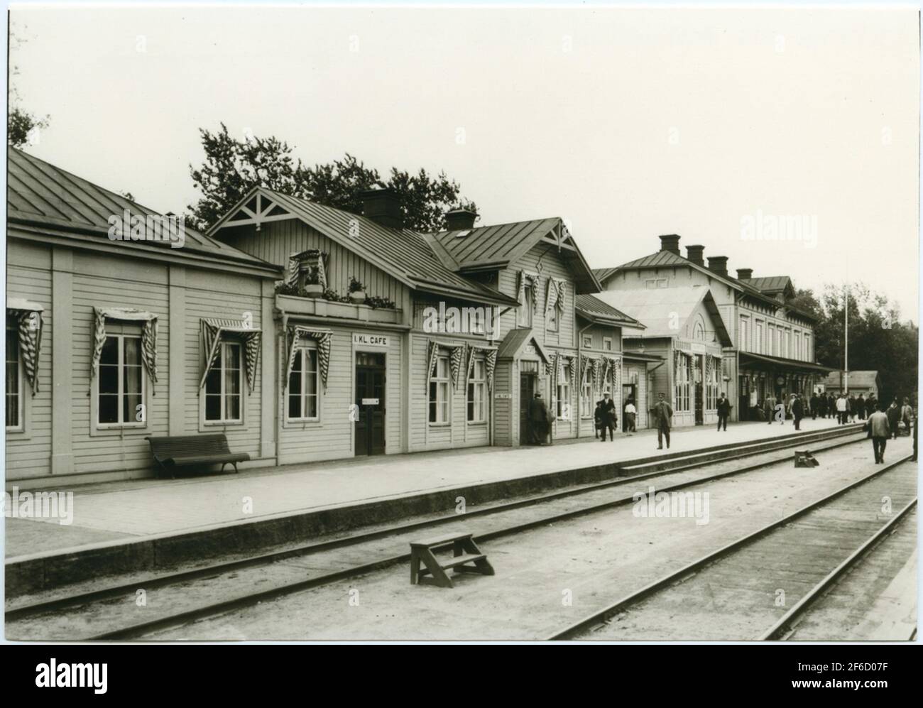Stockholm - Västerås - Bergslagens Railway, SWB. Station and hotel ...