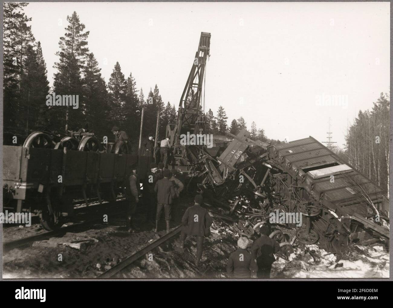 Selection of freight wagons using a lifting crane after accident ...