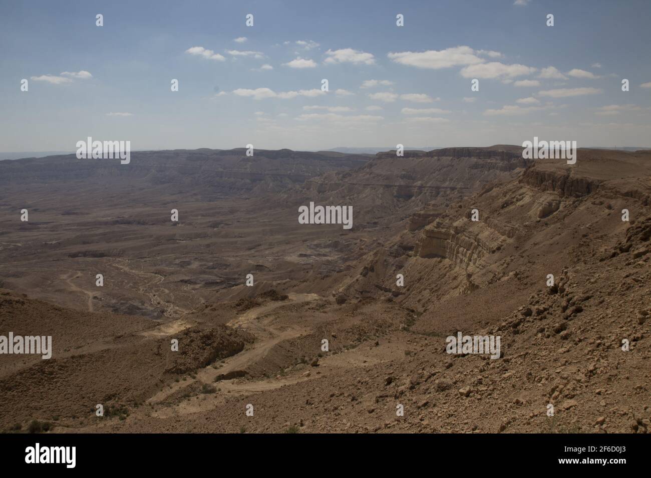 The small crater is a makhtesh, a geological erosional landform of ...