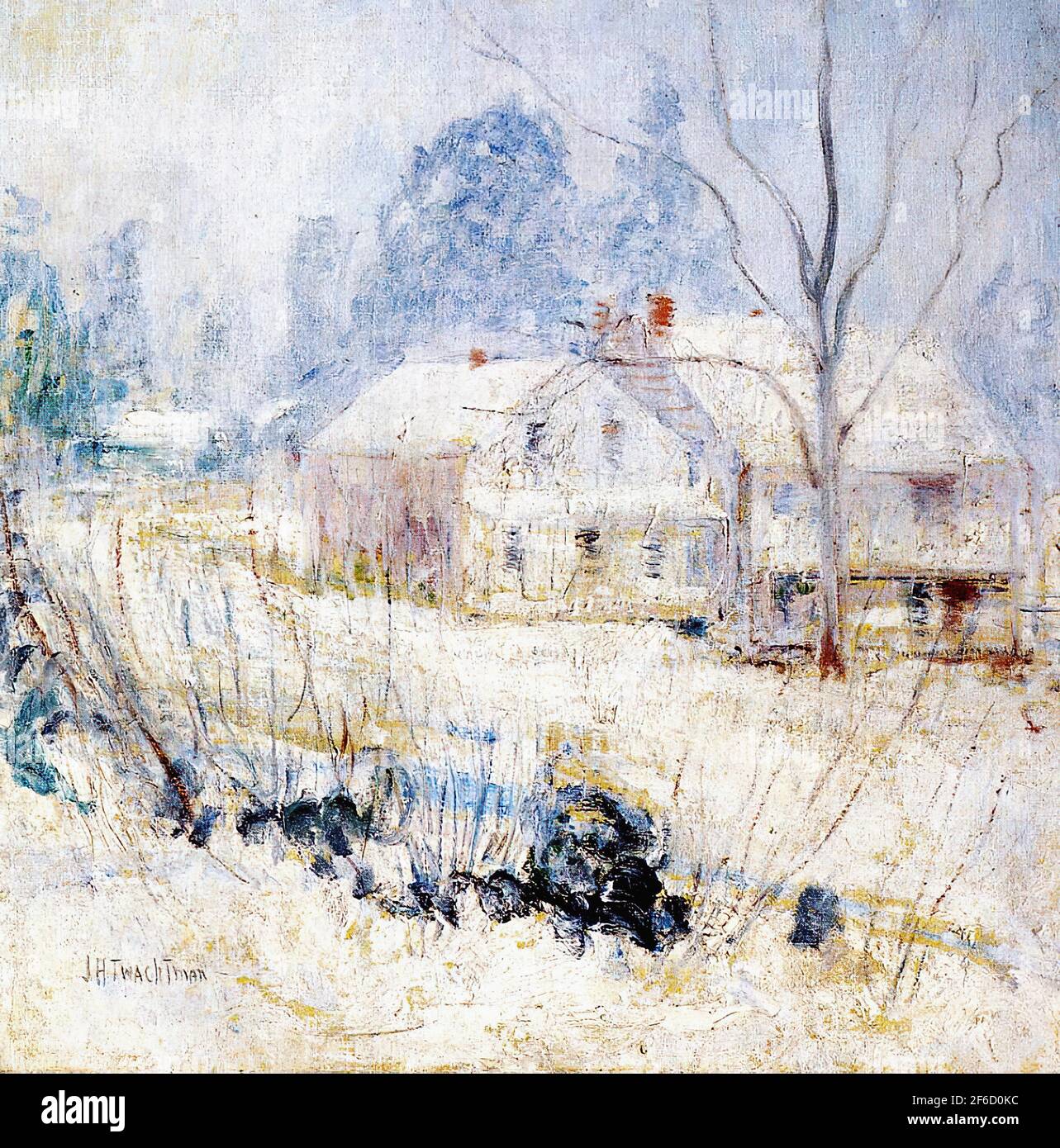 John Henry Twachtman - Country House Winter 1891 Stock Photo - Alamy
