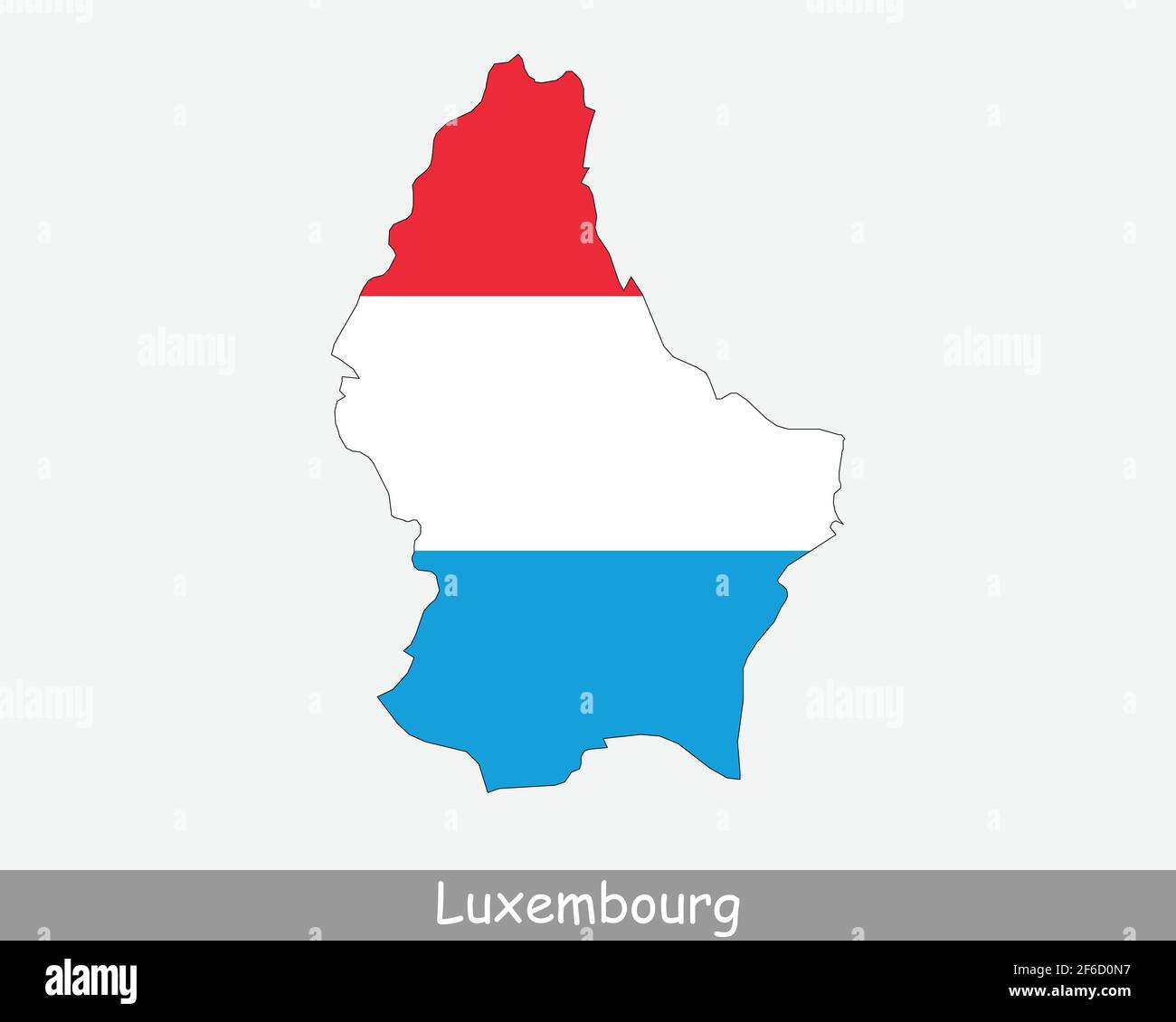 Luxembourg Map Flag. Map of the Grand Duchy of Luxembourg with national ...