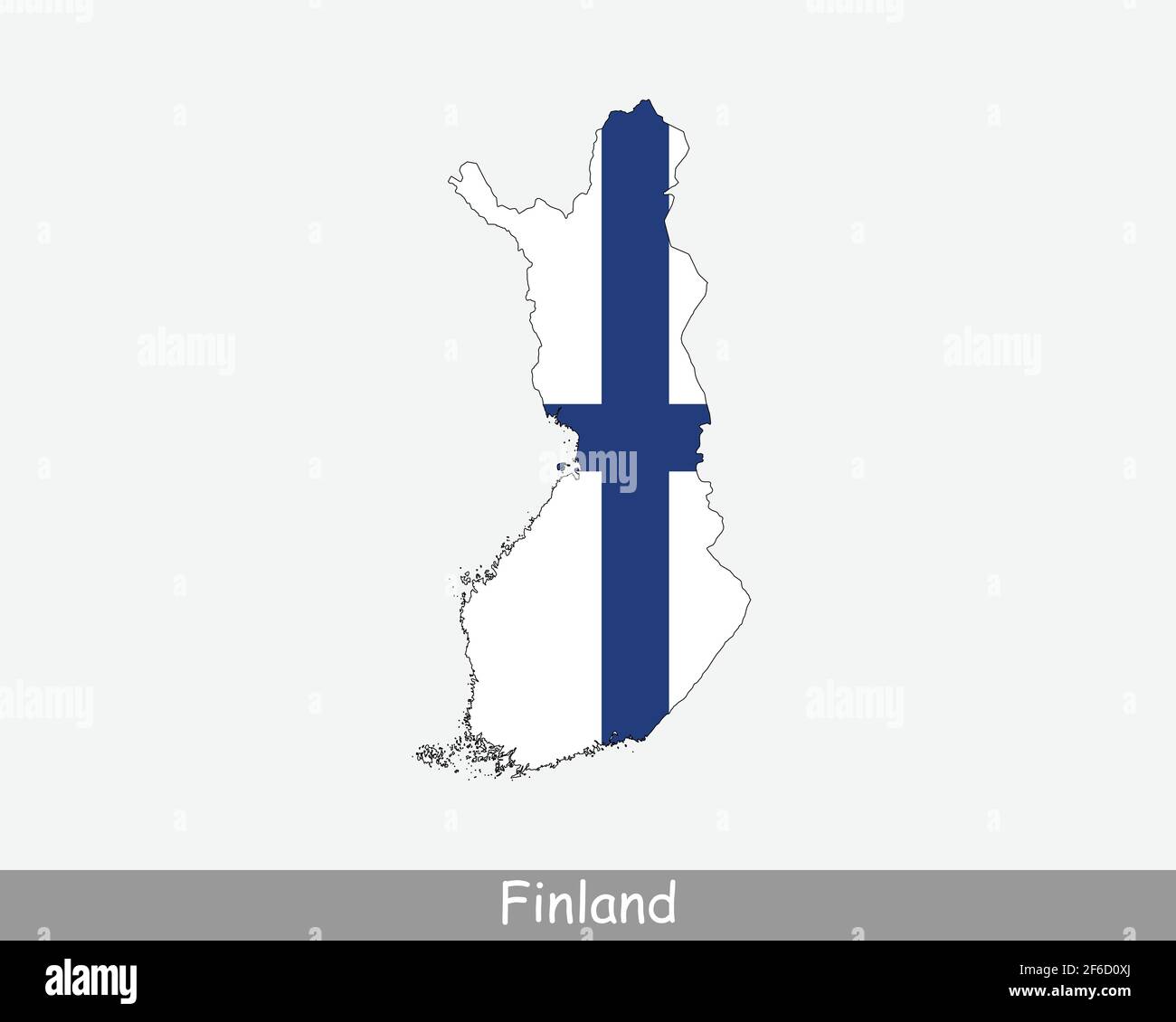 Finland Map Flag. Finnish Map with the Finn national flag isolated on ...