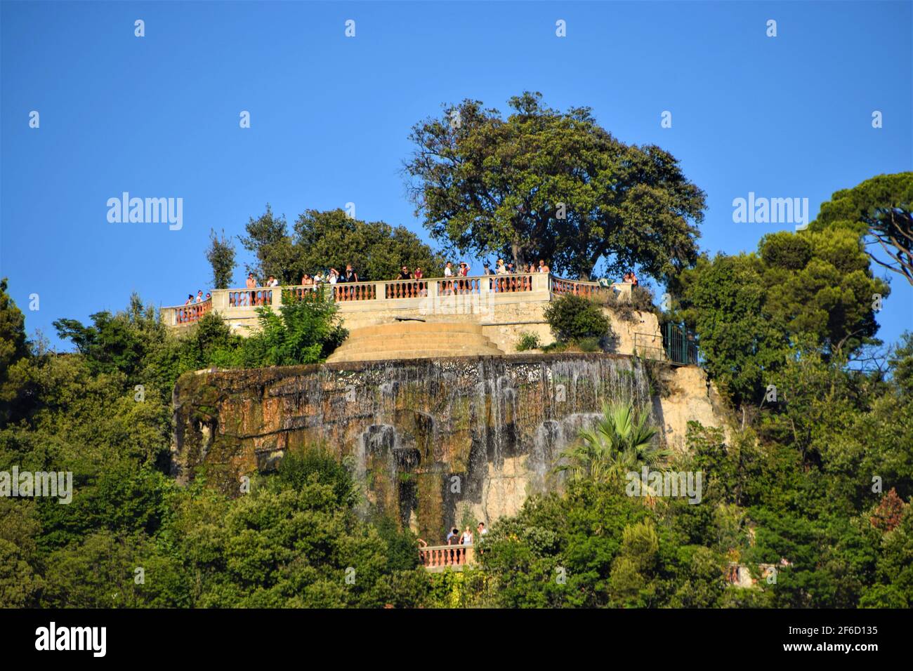 Castle Hill waterfall, Parc de la Colline du Château, Nice, South of ...