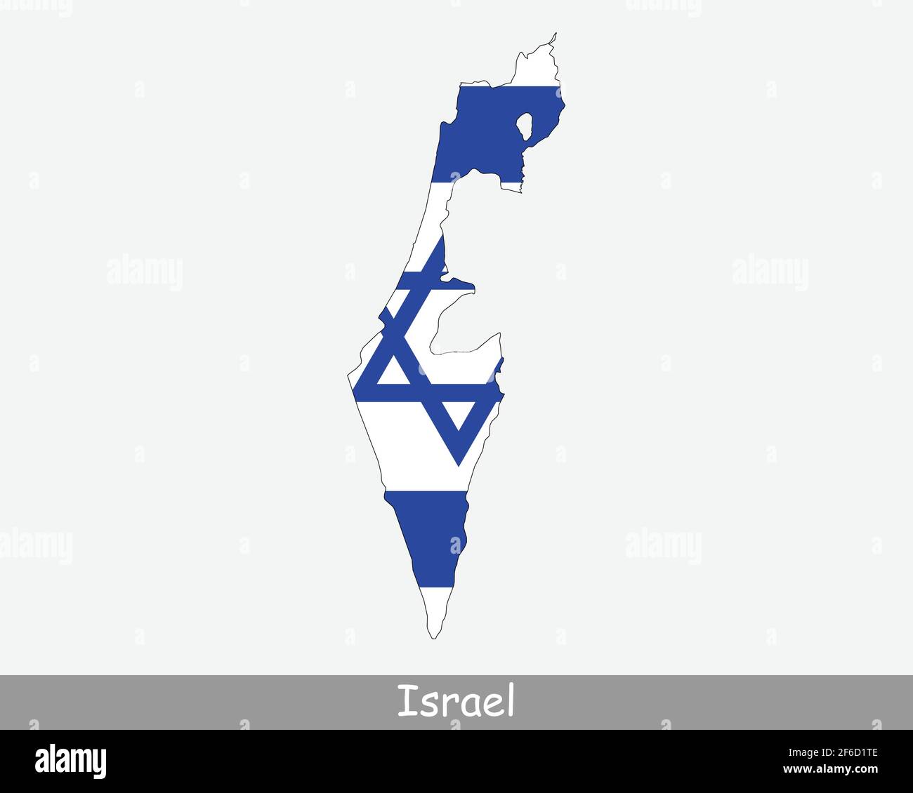 Israel Map Flag. Map of the State of Israel with the Israeli national ...