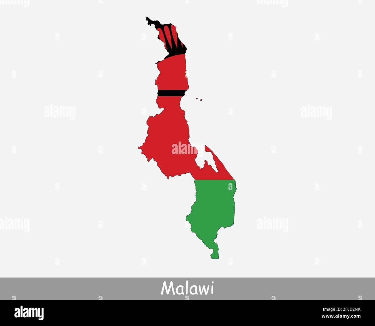 Malawi Map Flag. Map of the Republic of Malawi with the Malawian ...