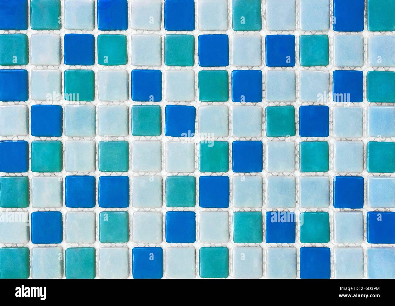 Blue light and aqua ceramic mosaic abstract tile texture, square ...