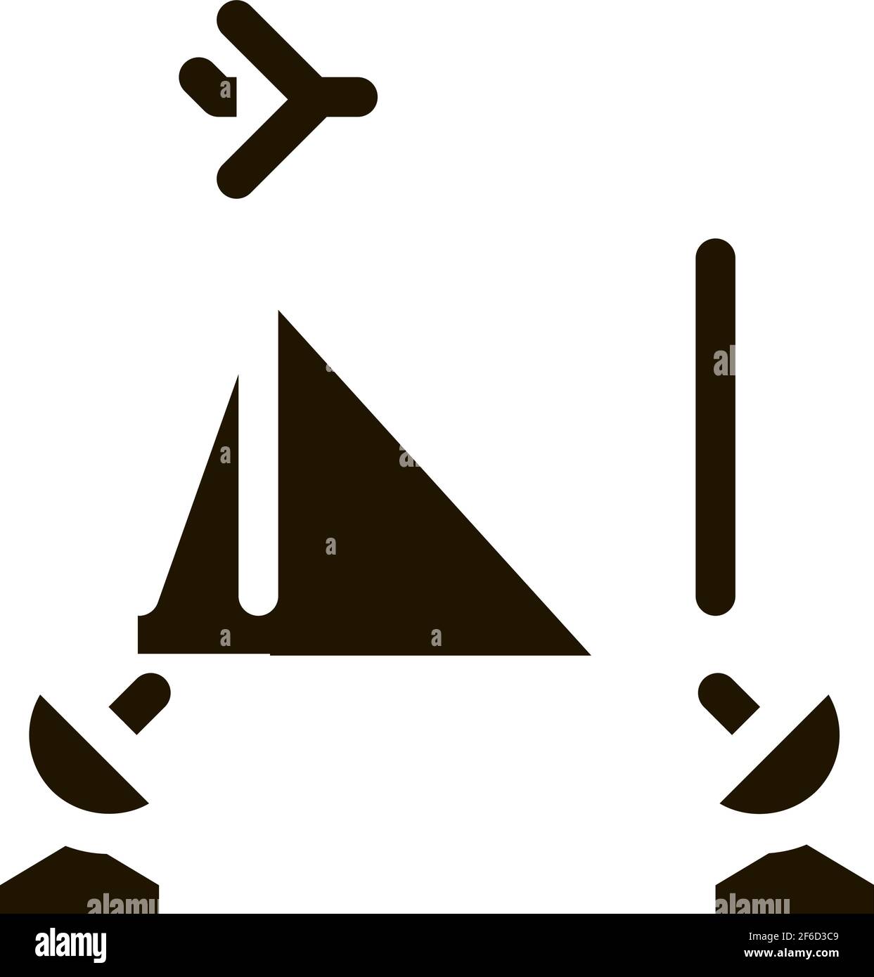 air navigation course icon Vector Glyph Illustration Stock Vector Image ...