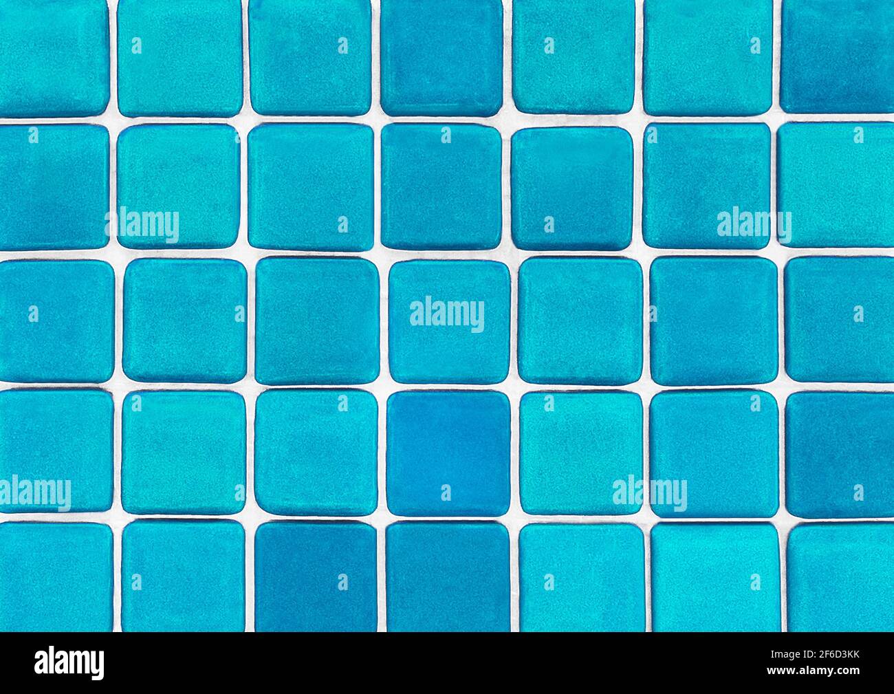Blue light abstract mosaic ceramic tile texture, square cold background ...