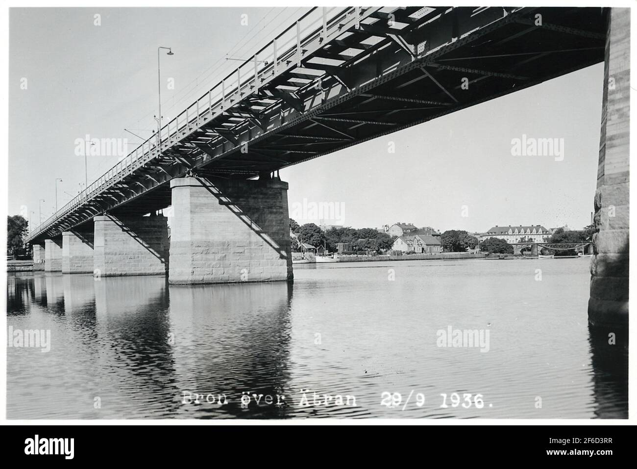 The new railway bridge over the eating at Falkenberg Stock Photo - Alamy