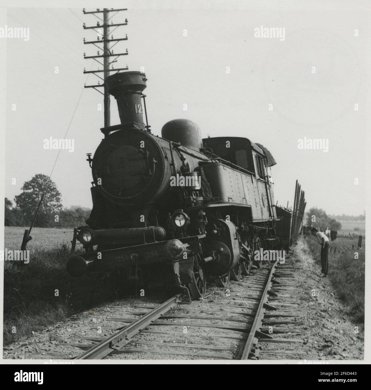 Steam locomotive National railway, SJ S 1254 tracked out Stock Photo ...