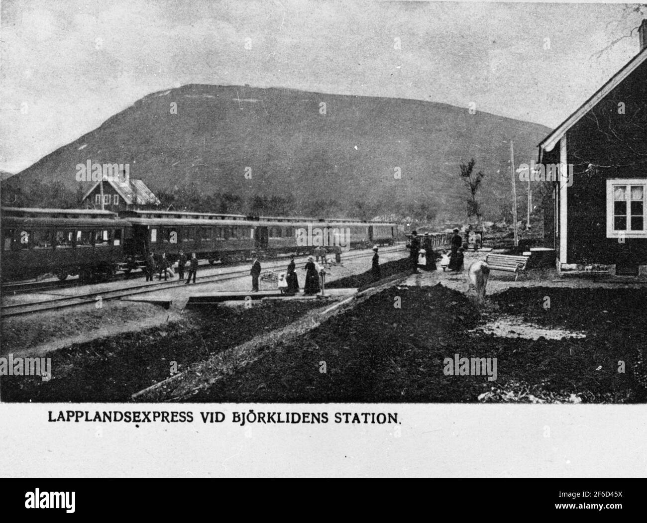 The station with the Lapland Express Stock Photo - Alamy