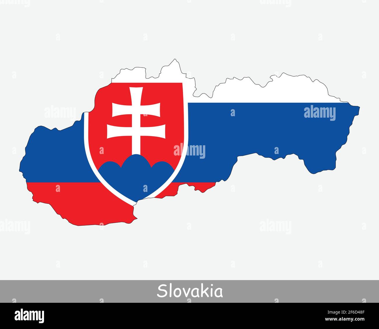 Slovakia Flag Map