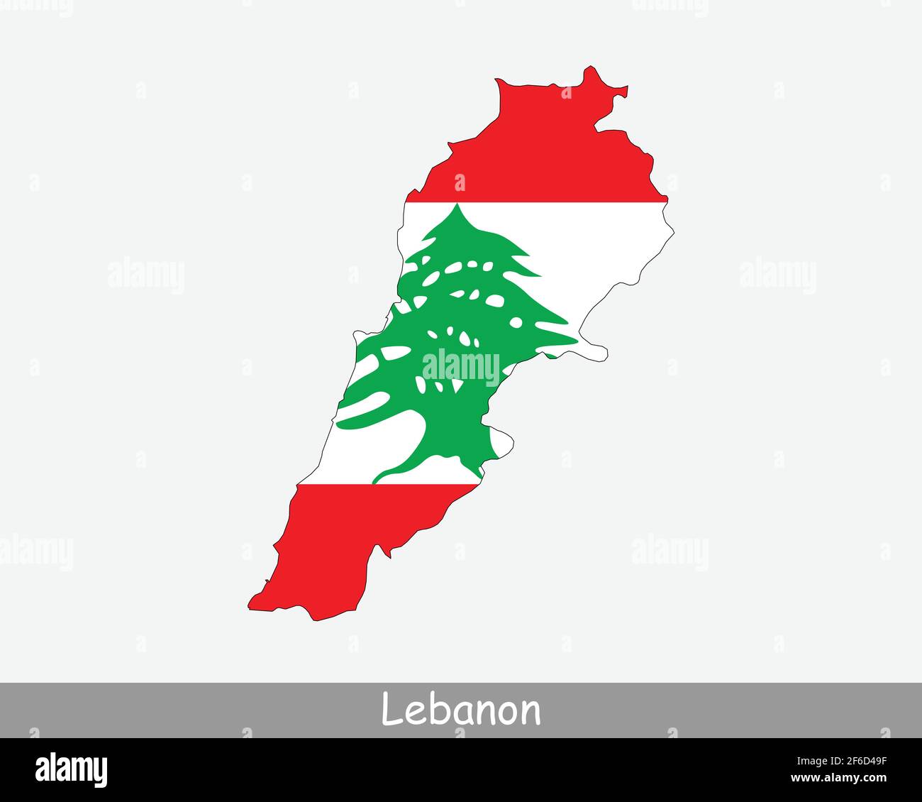 Lebanon Map Flag. Map of the Lebanese Republic with the Lebanese ...
