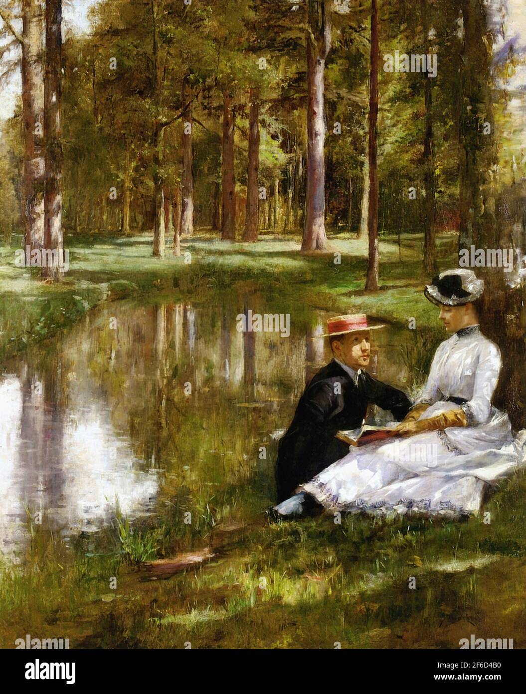 Julius Leblanc Stewart - Reading 1884 Stock Photo - Alamy