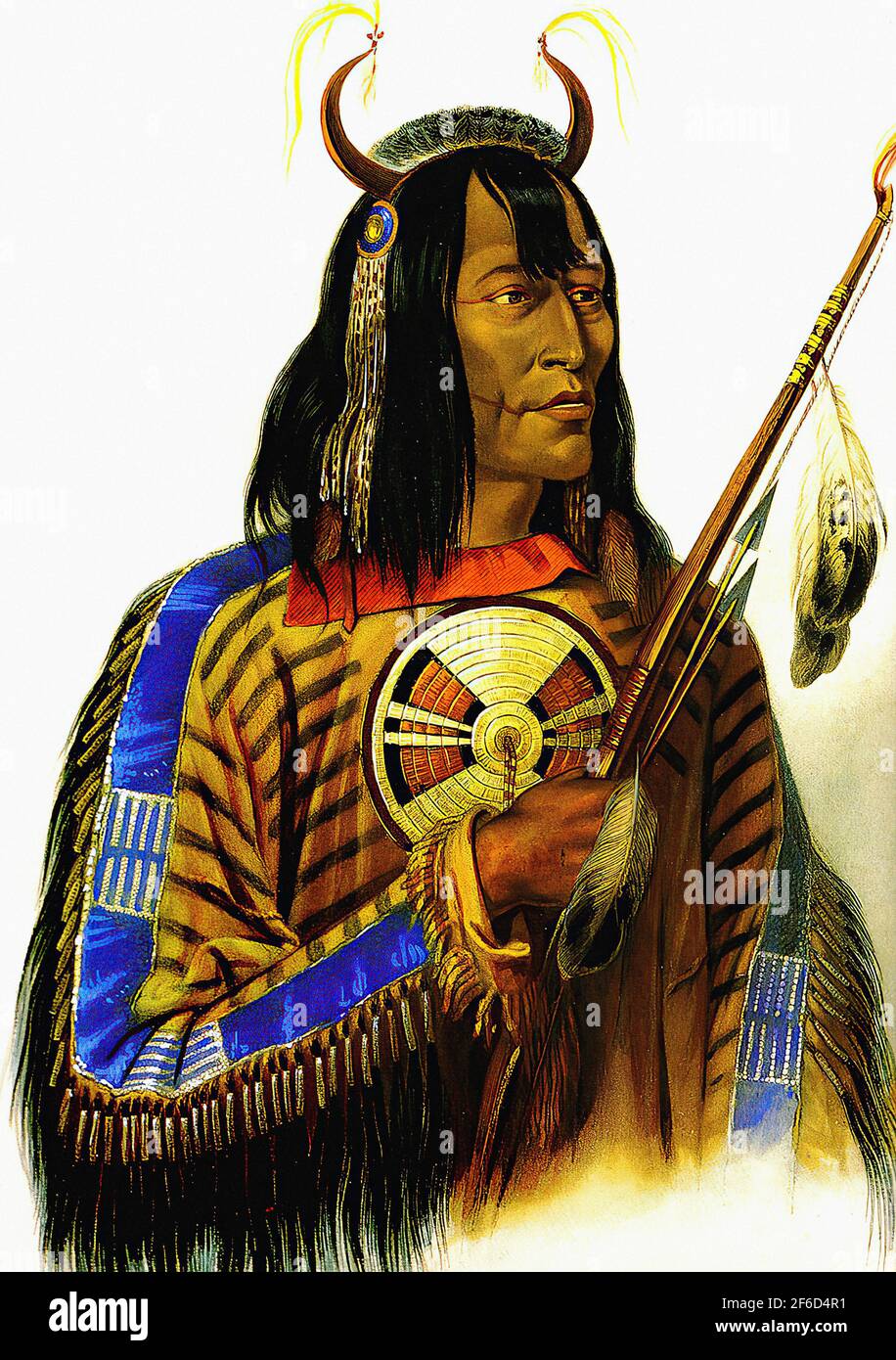 Karl Bodmer - Noapeh Assiniboin Indian 1833 Stock Photo - Alamy