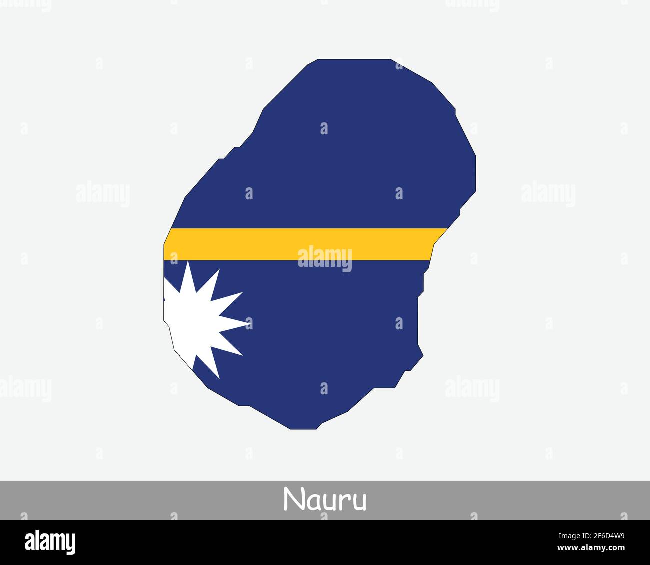 Nauru Flag Map Map Of The Republic Of Nauru With The Nauruan National
