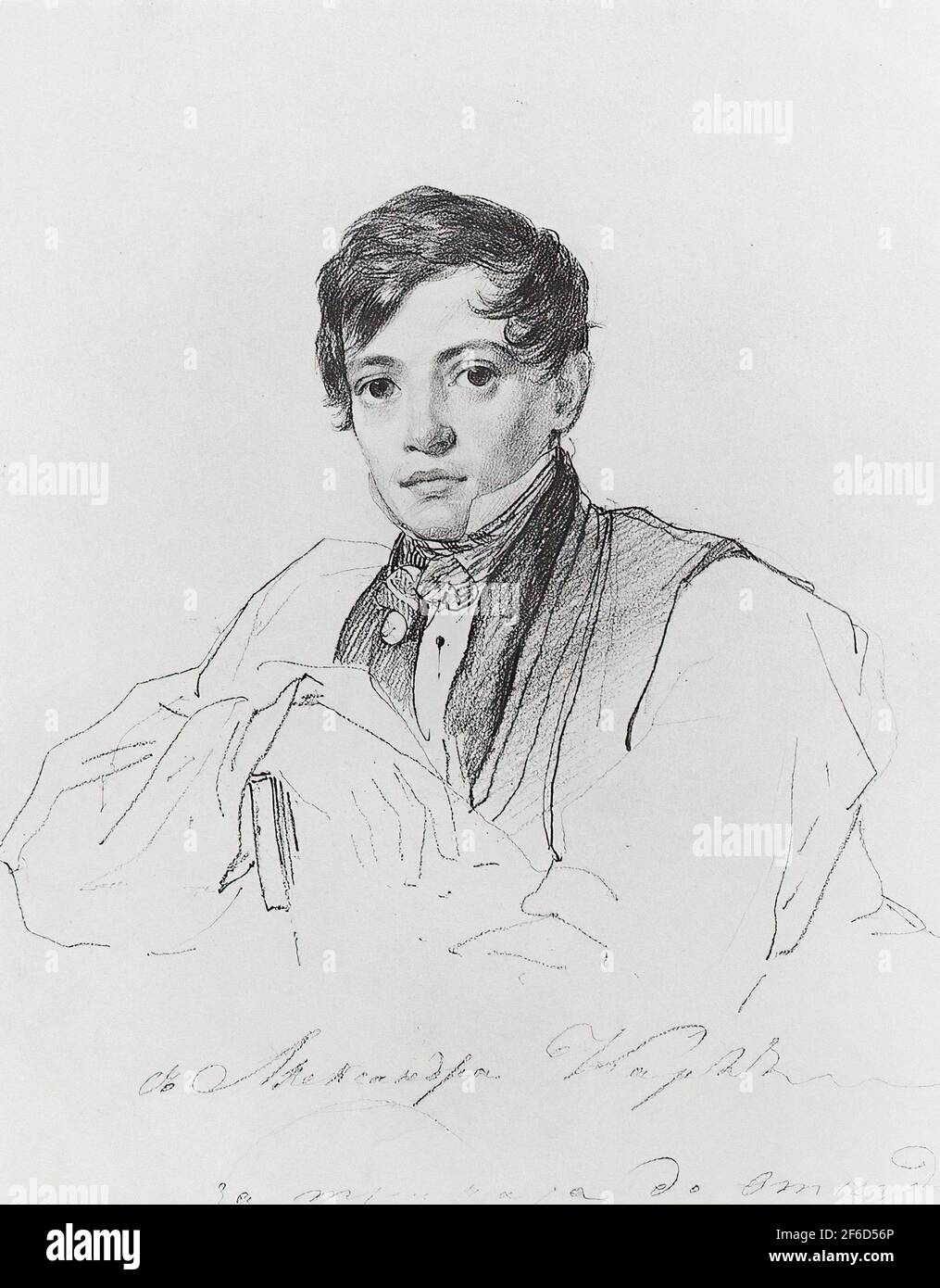 Karl Bryullov - Portrait Alexander Bruloff 1826 Stock Photo - Alamy