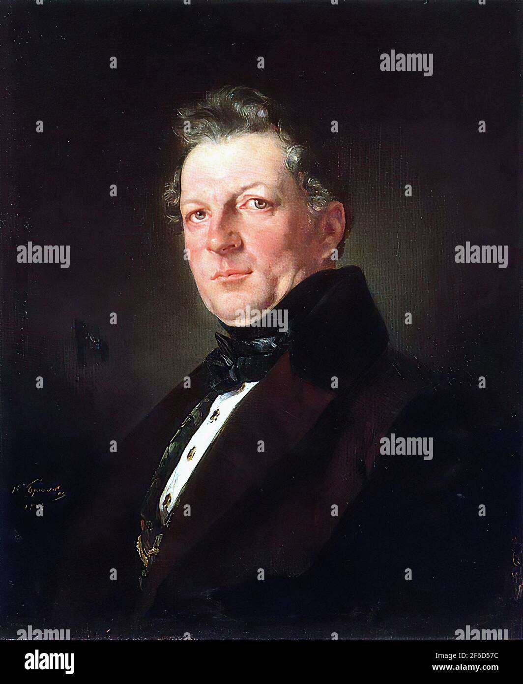 Karl Bryullov - Portrait Architect Bolotov 1843 Stock Photo - Alamy
