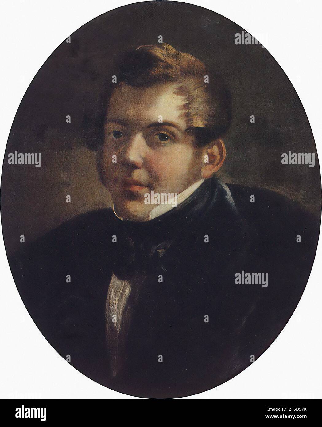 Karl Bryullov - Portrait an Architect M O Lopyrevskiy 1836 Stock Photo ...