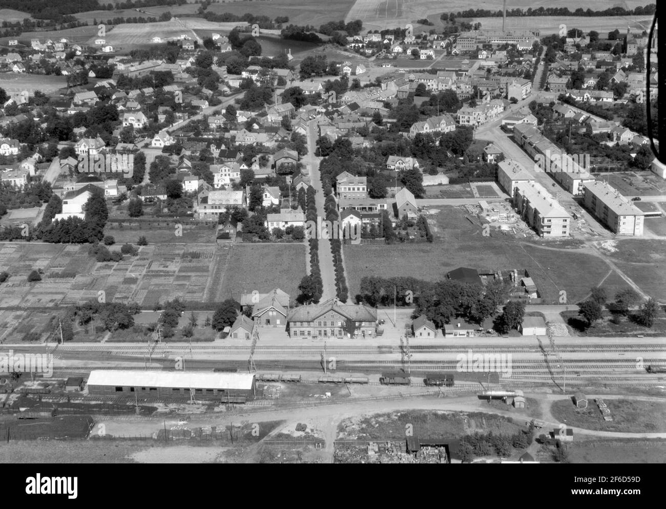 Aerial view of station Stock Photo - Alamy