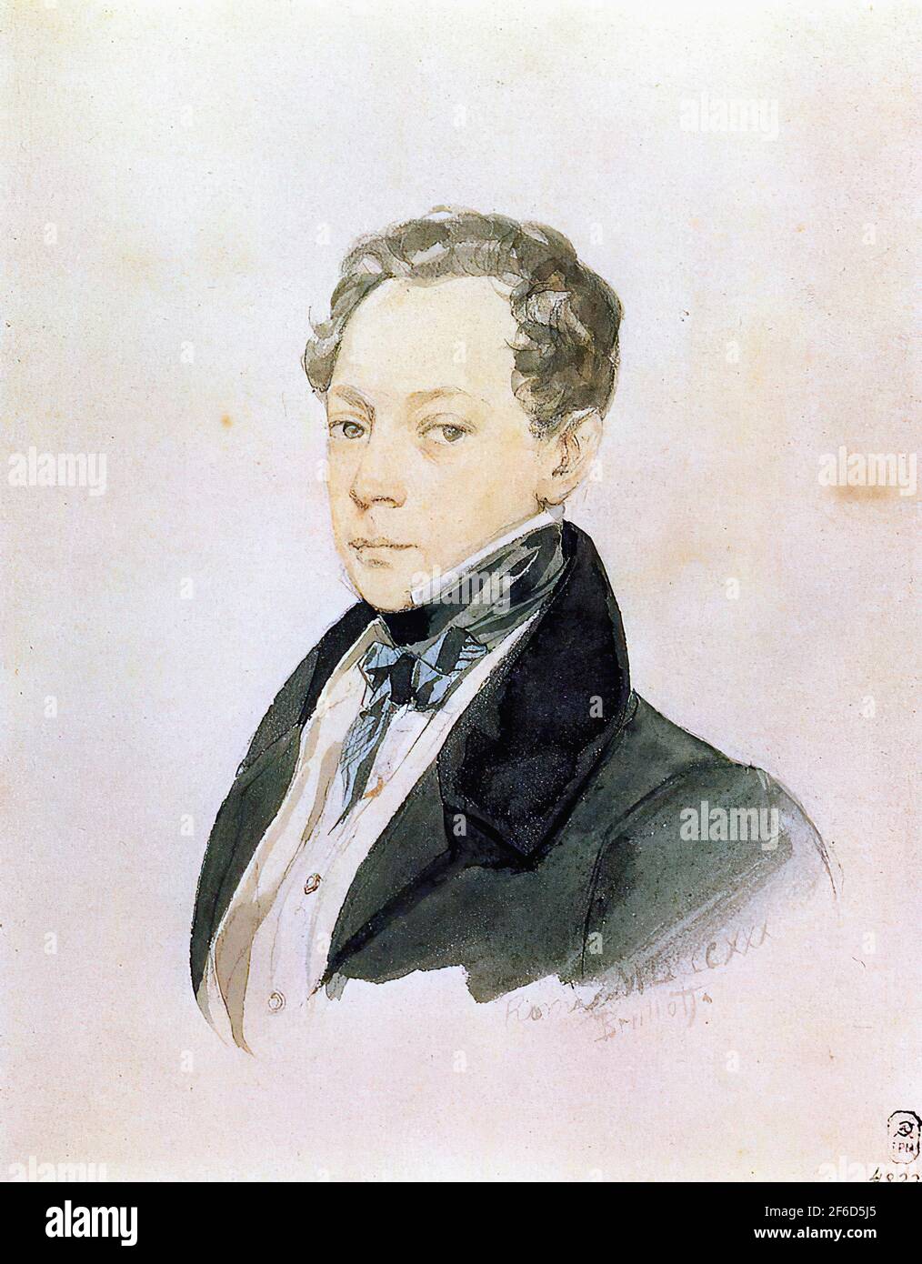 Karl Bryullov - Portrait P V Basin 1 1830 Stock Photo - Alamy