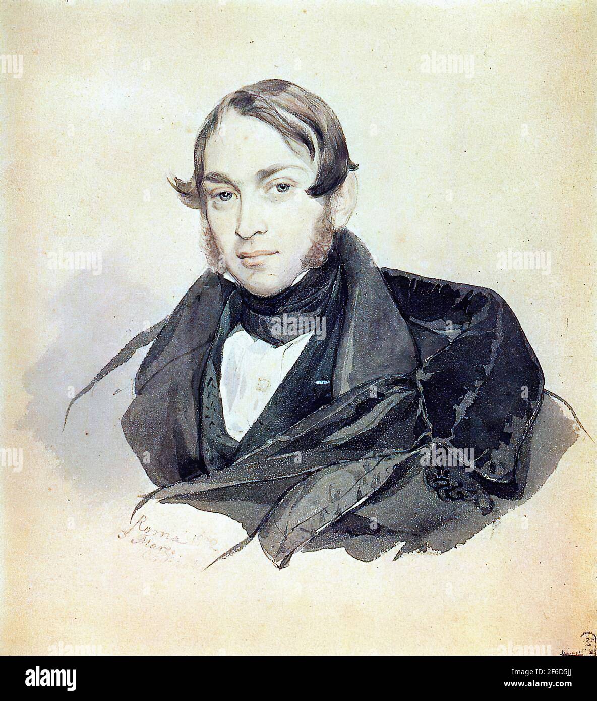 Karl Bryullov - Portrait S Sobolevsky 1 1832 Stock Photo - Alamy