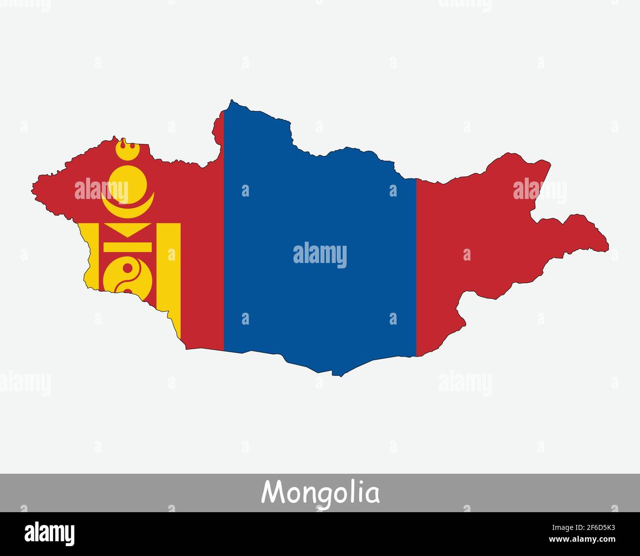 Mongolia Map Flag. Map of Mongolia with the Mongolian national flag ...
