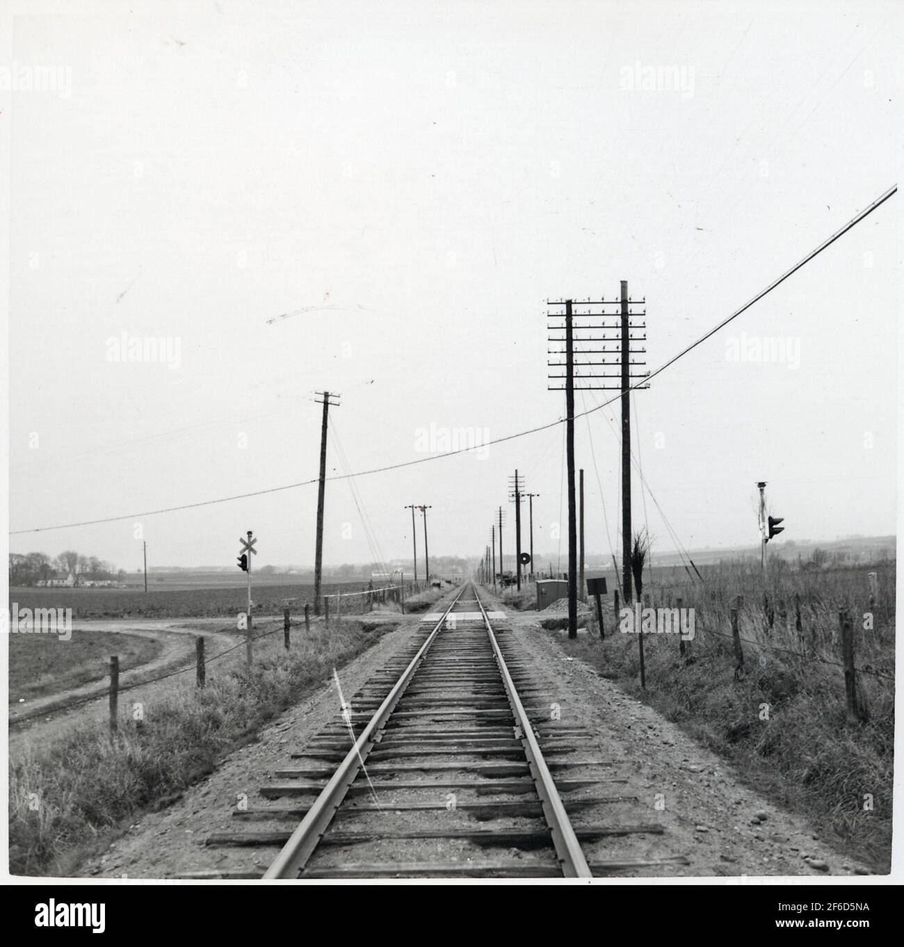 Railway transition at Simrisvägen outside Simrishamn, on the route ...