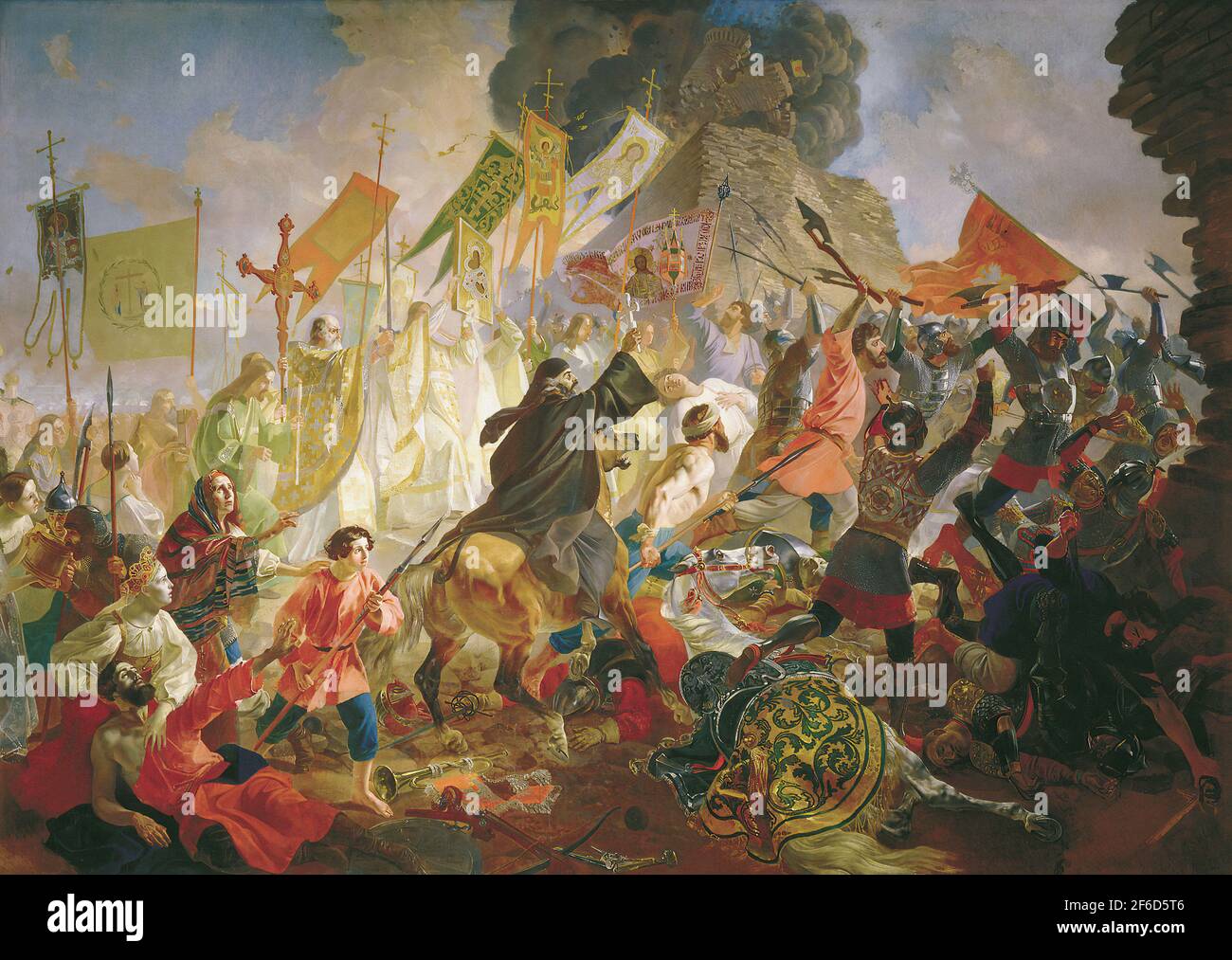 Karl Bryullov - Siege Pskov Polish King Stefan Batory 1581 1843 Stock ...