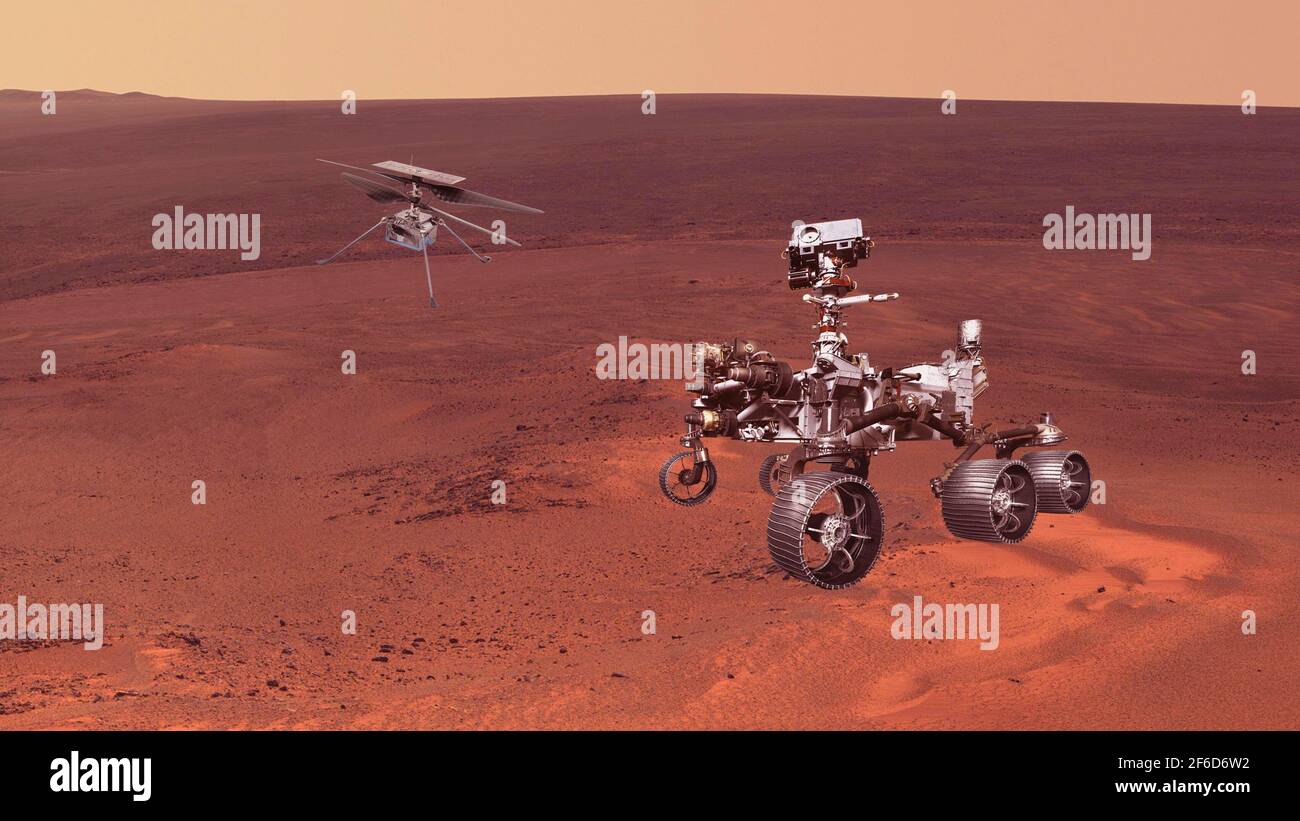Rover perseverance ingenuity drone hi-res stock photography and images ...