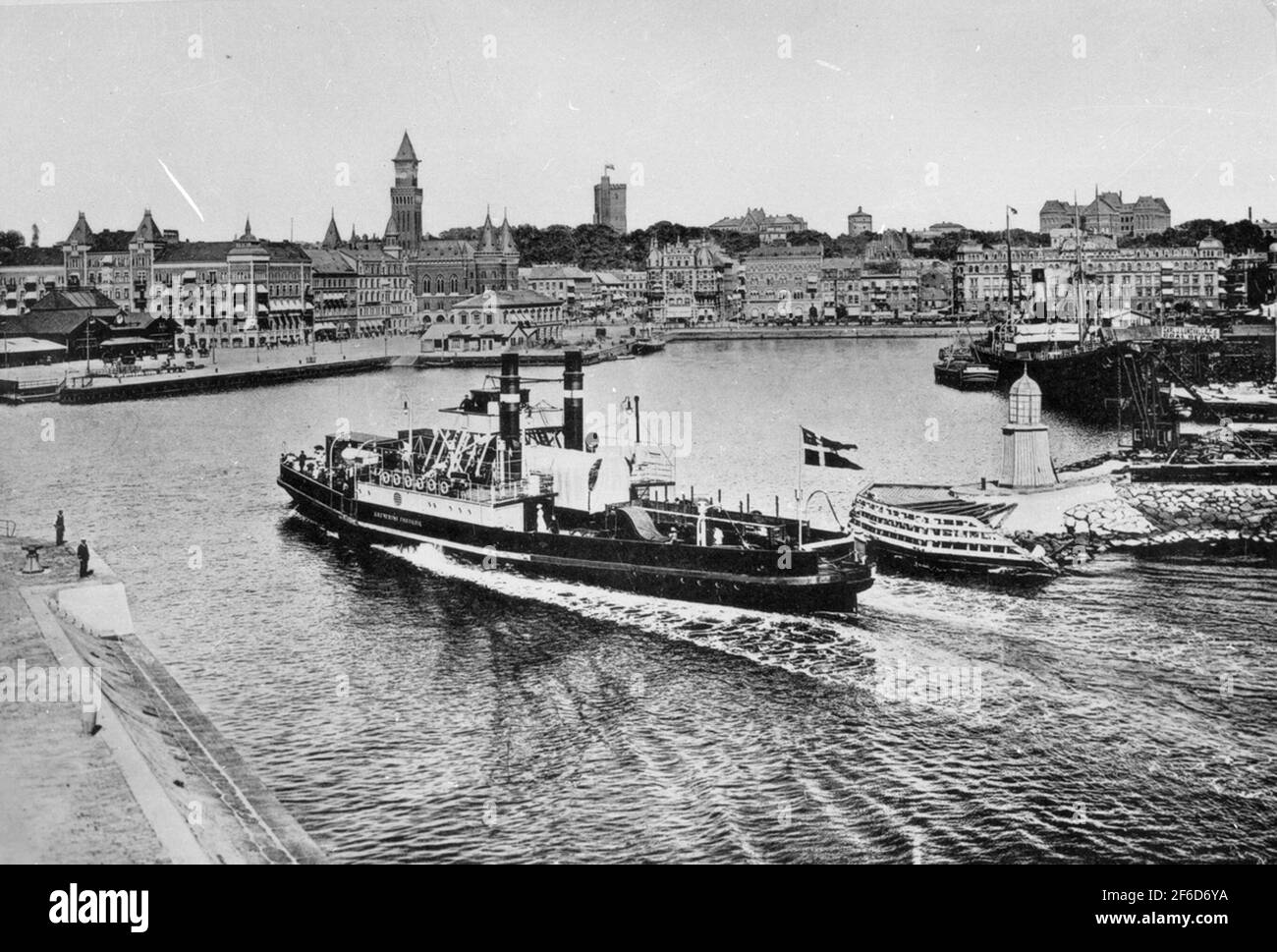 Port, incoming train ferry Stock Photo - Alamy