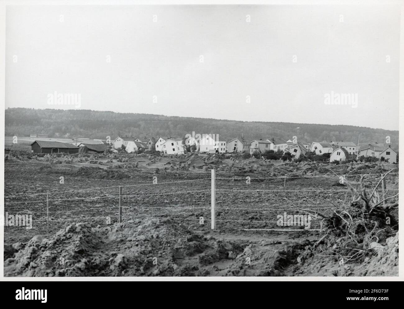 The aftermath of the Surte landslide that occurred on September 29 ...