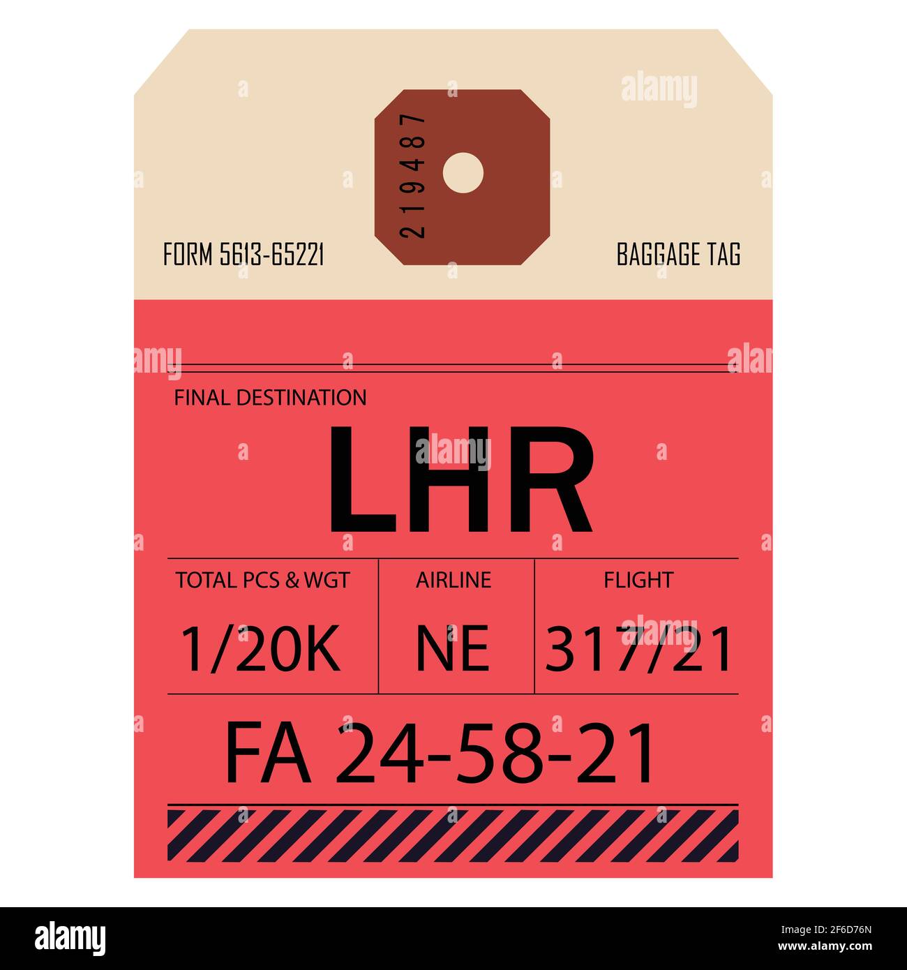 Vintage Luggage Tag. Final destination LHR. Baggage tag Stock Vector ...