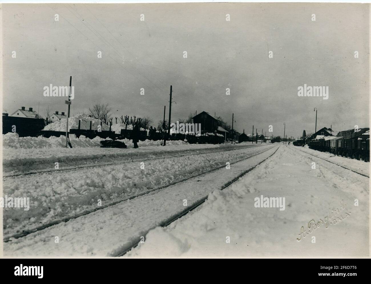 Snow loading at Sala station Stock Photo - Alamy