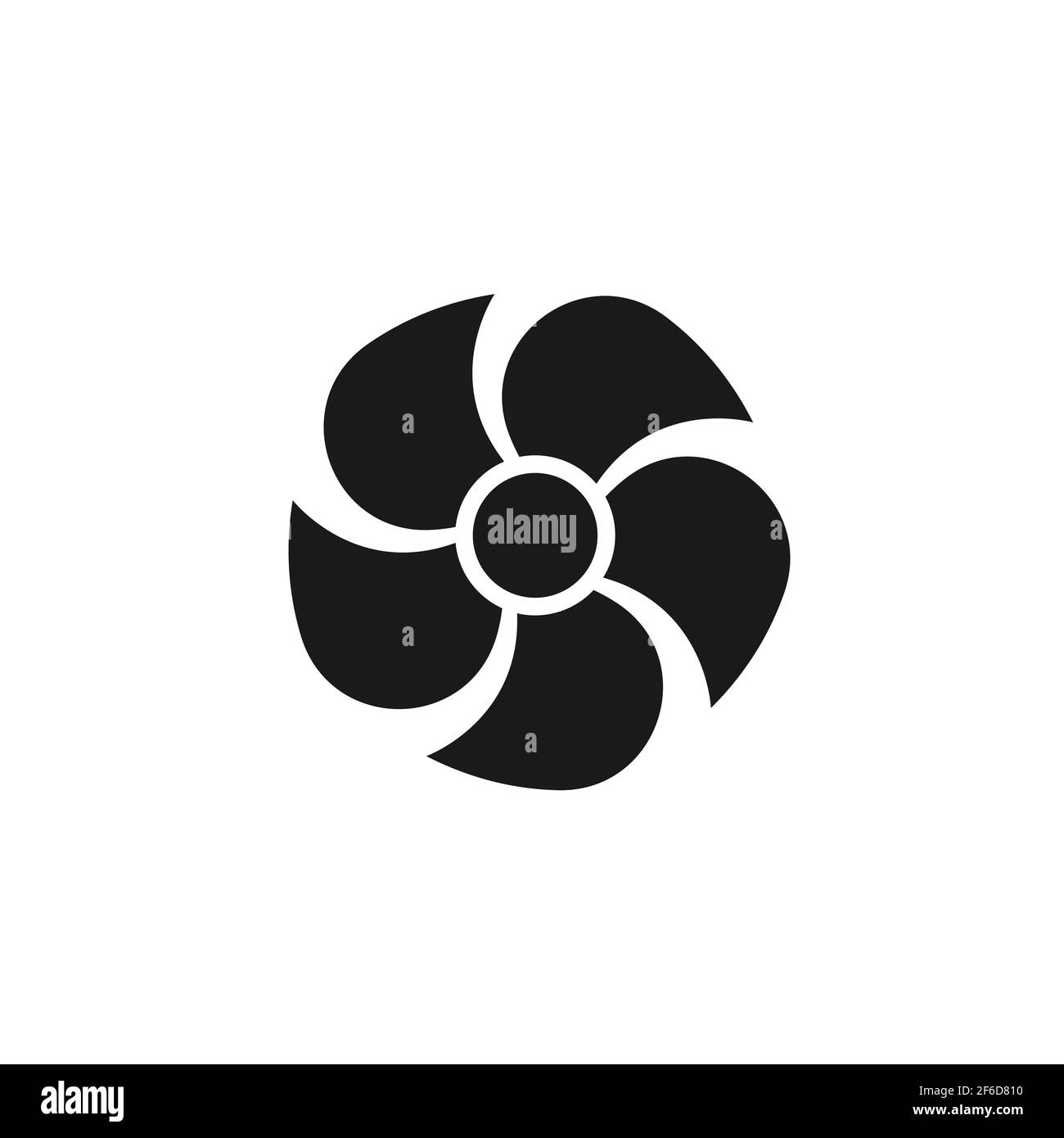 Vector icon of a rotating fan screw or a submarine Stock Vector Image ...