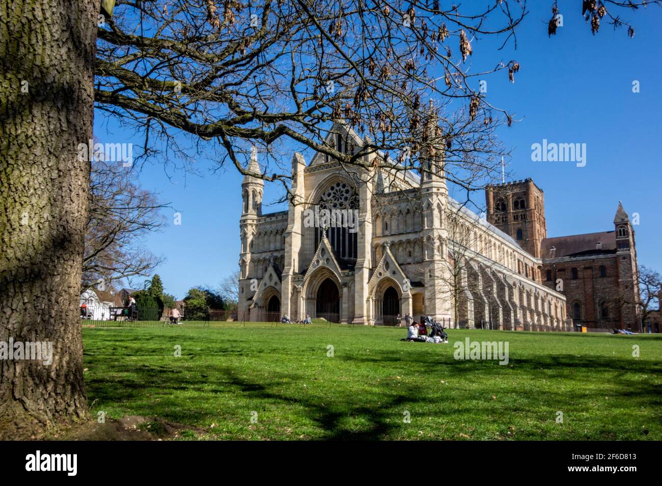 St. Albans Abbey also known as St. Albans Cathedral Hertfordshire UK ...