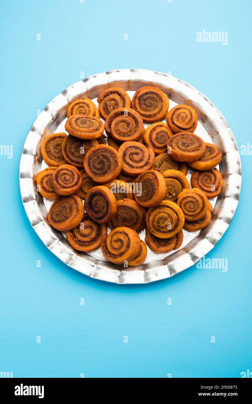 Indian Traditional tasty Snack Bhakarwadi Also Known as Bakarwadi ...