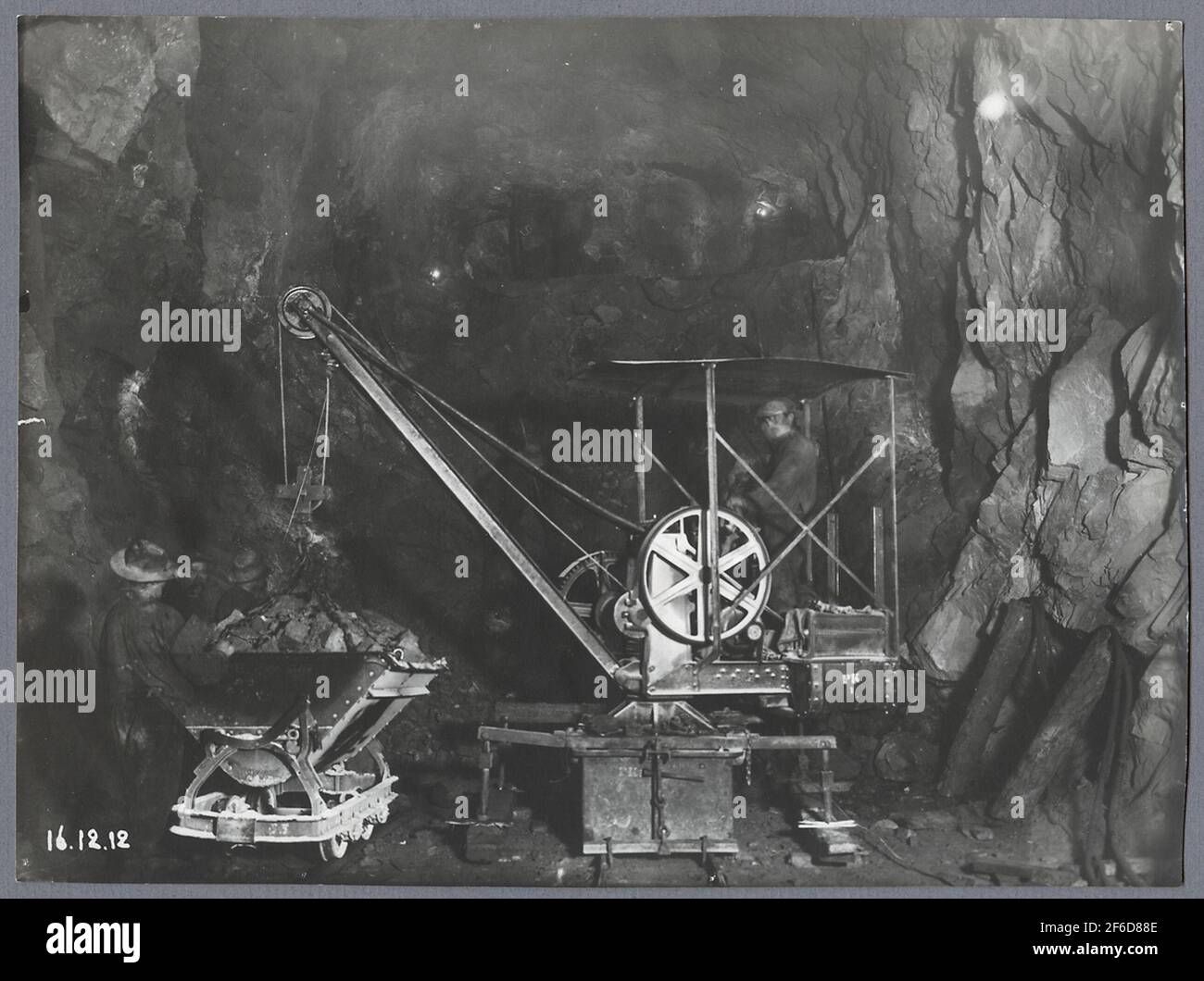 Removal is done by fused material in inlet tunnel in porjus Stock Photo ...